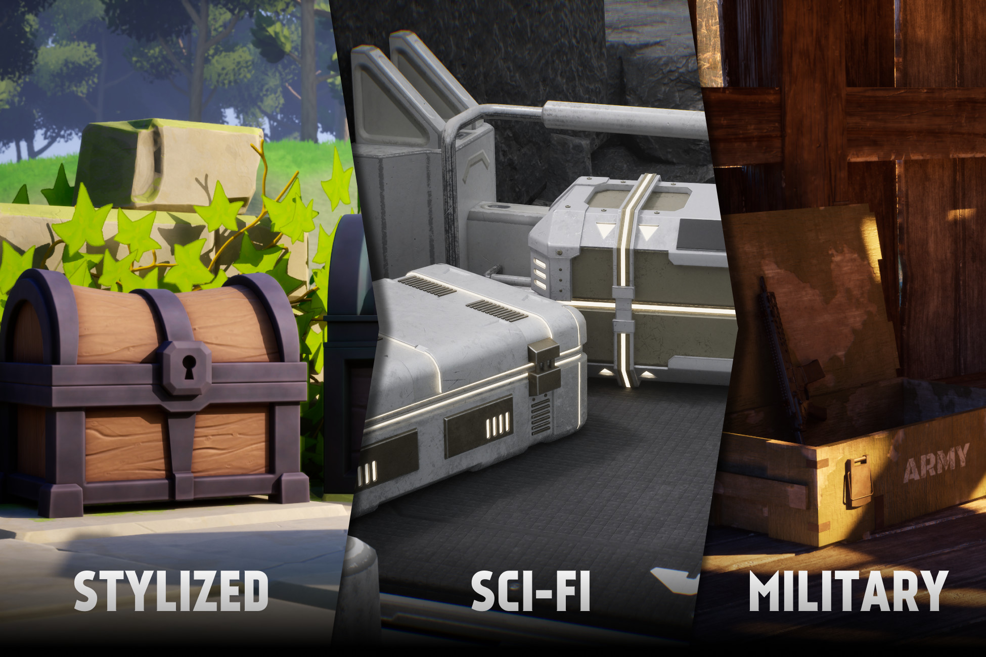 Chests & Crates Mega Pack | 3D Props | Unity Asset Store