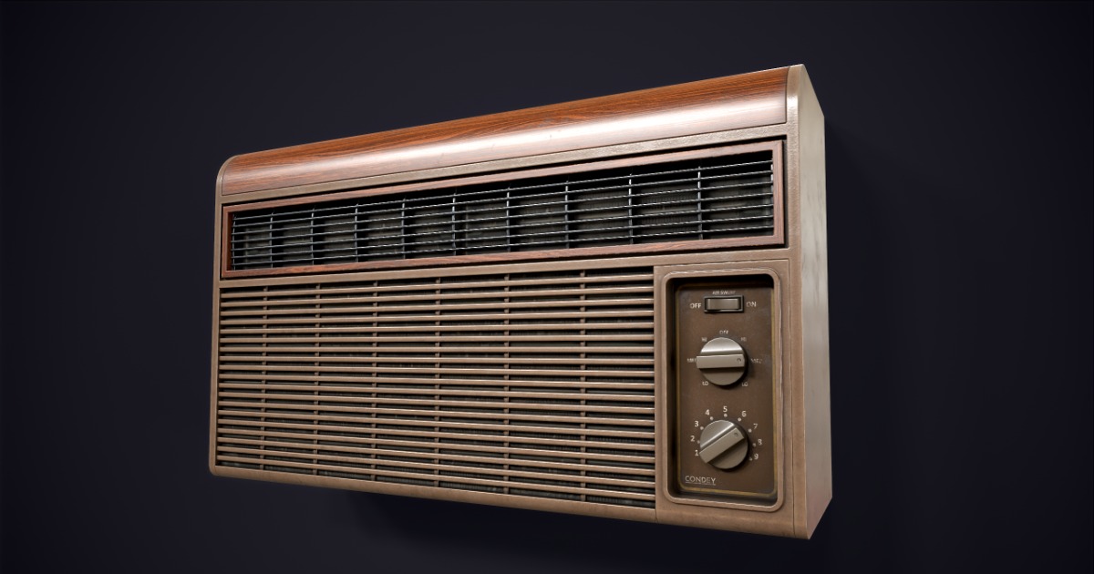 Vintage Wall Air Conditioner | 3D Electronics | Unity Asset Store