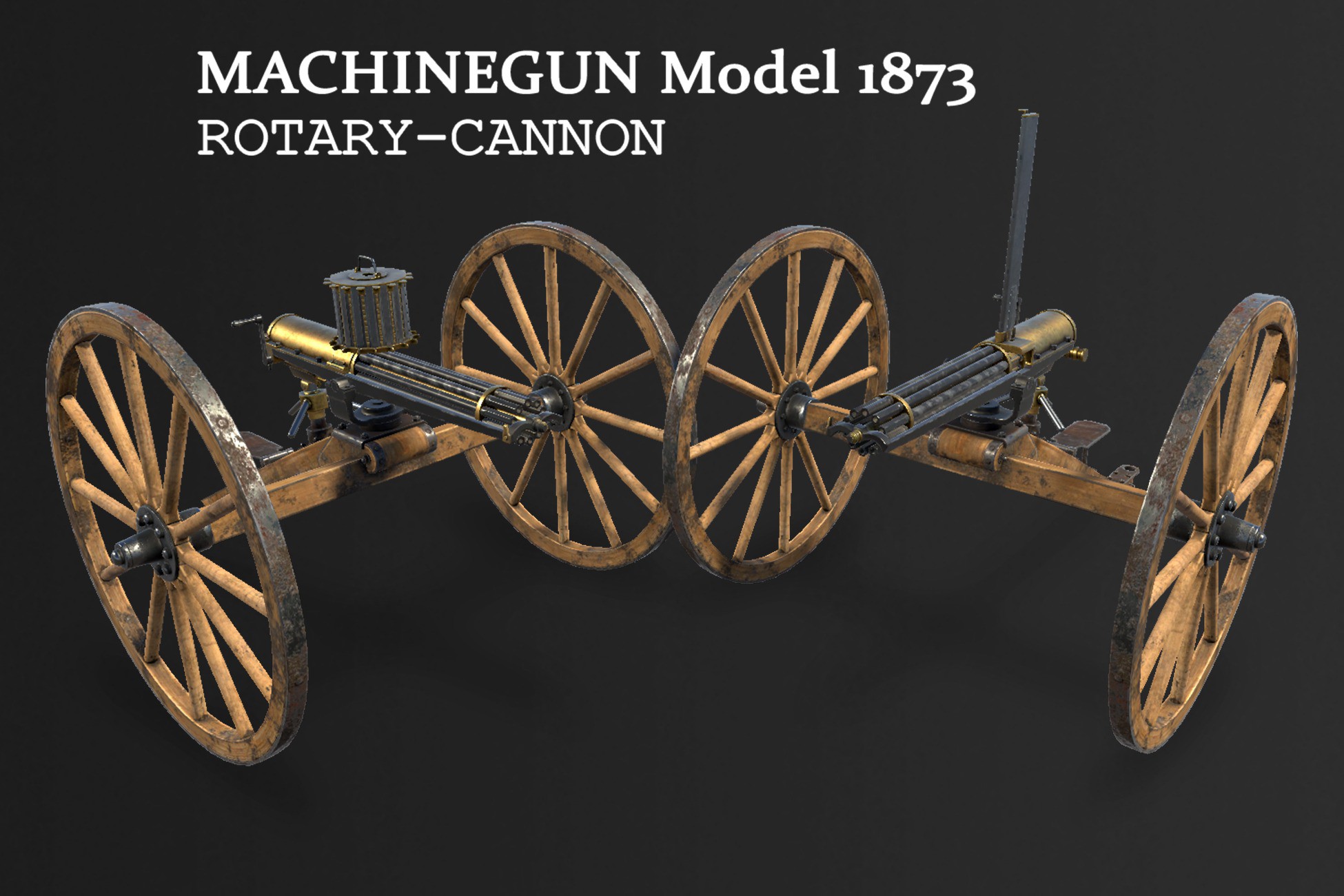 Old Machinegun Model 1873 | 3D Guns | Unity Asset Store