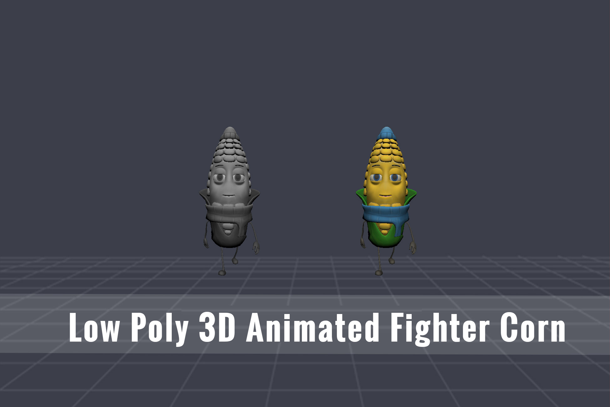 Low Poly 3D Animated Fighter Corn | 3D Characters | Unity Asset Store