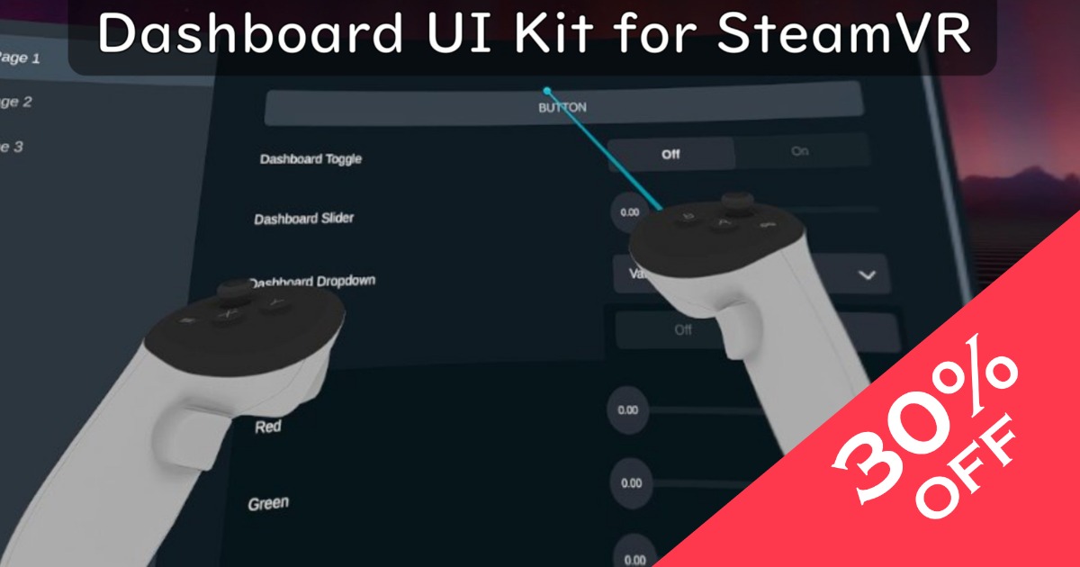 OVRLE UI - Dashboard UI Kit for SteamVR | GUI Tools | Unity Asset Store