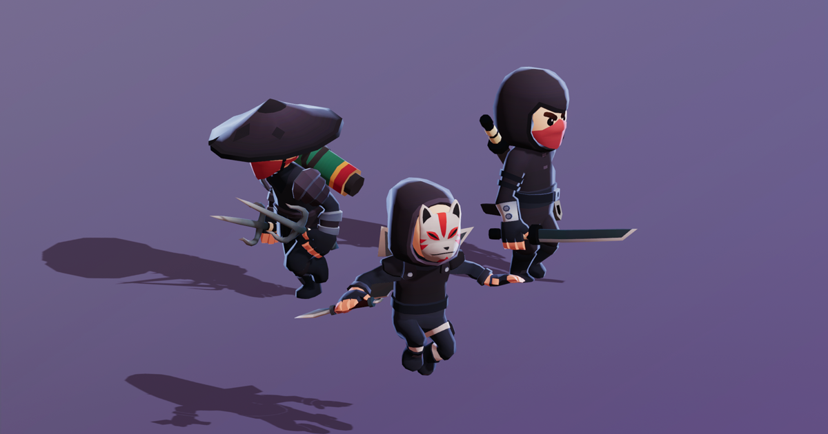 Male Ninja Modular Pack Cute Series | Characters | Unity Asset Store