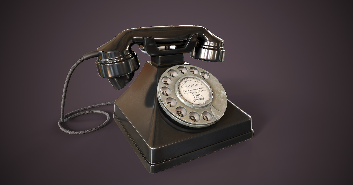 Vintage Rotary Phone | 3D Electronics | Unity Asset Store