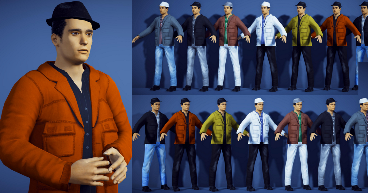 Male Character With Casual Wear | 3D Characters | Unity Asset Store