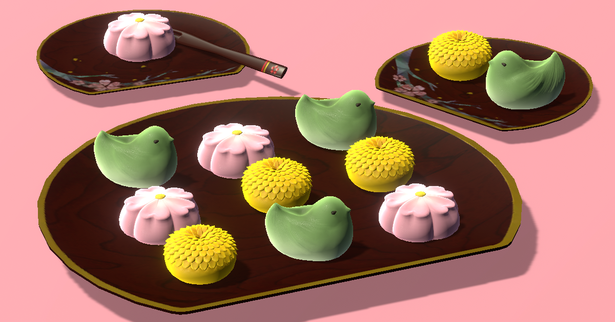 Wagashi-Spring- | 3D Food | Unity Asset Store