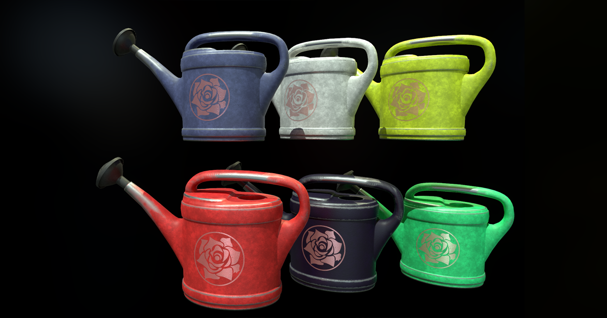 Six watering cans | 3D 道具 | Unity Asset Store
