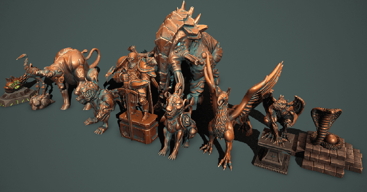 Fantasy statues | 3D Props | Unity Asset Store