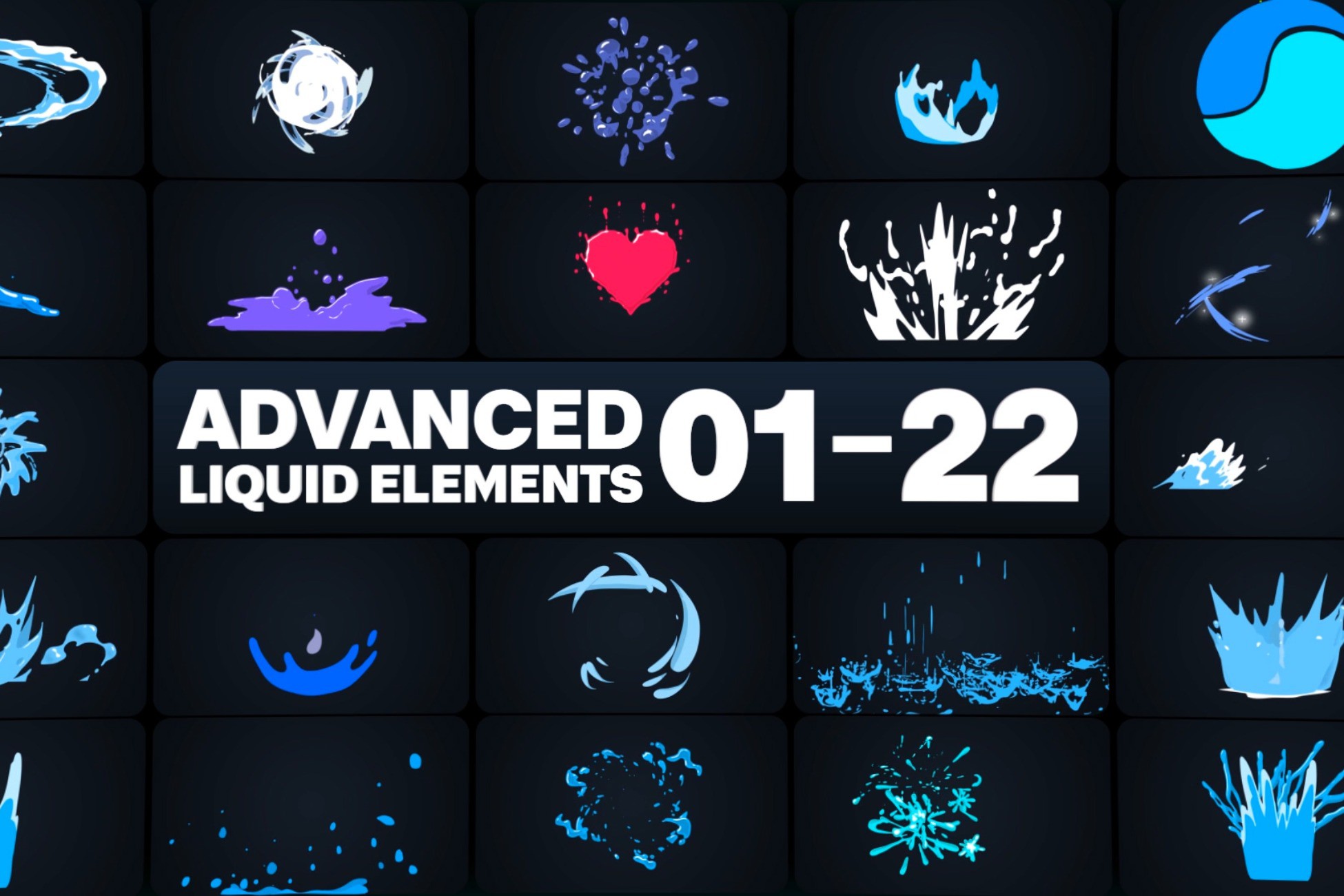 Advanced Liquid Elements 01-22 | 2D Textures & Materials | Unity Asset ...
