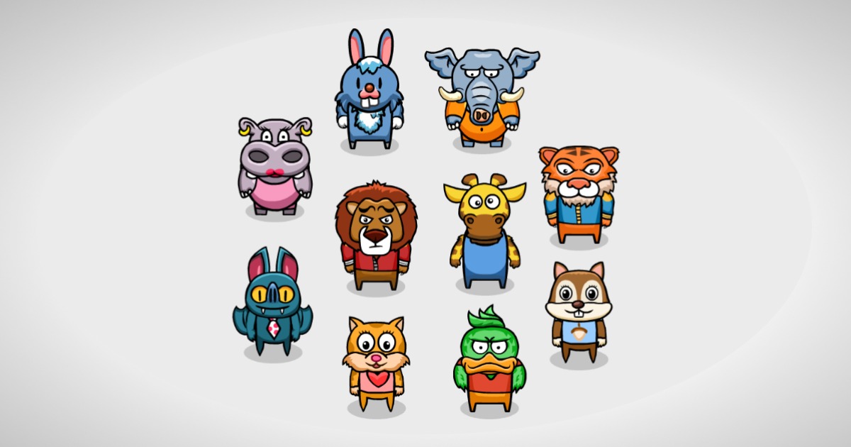 2D Characters - Animal Bundle | 2D Characters | Unity Asset Store