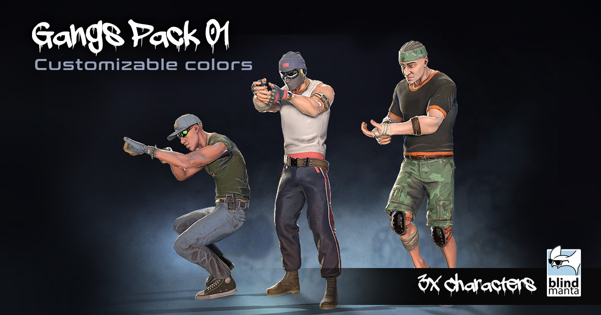 Gangs Pack 01 | 3D Characters | Unity Asset Store
