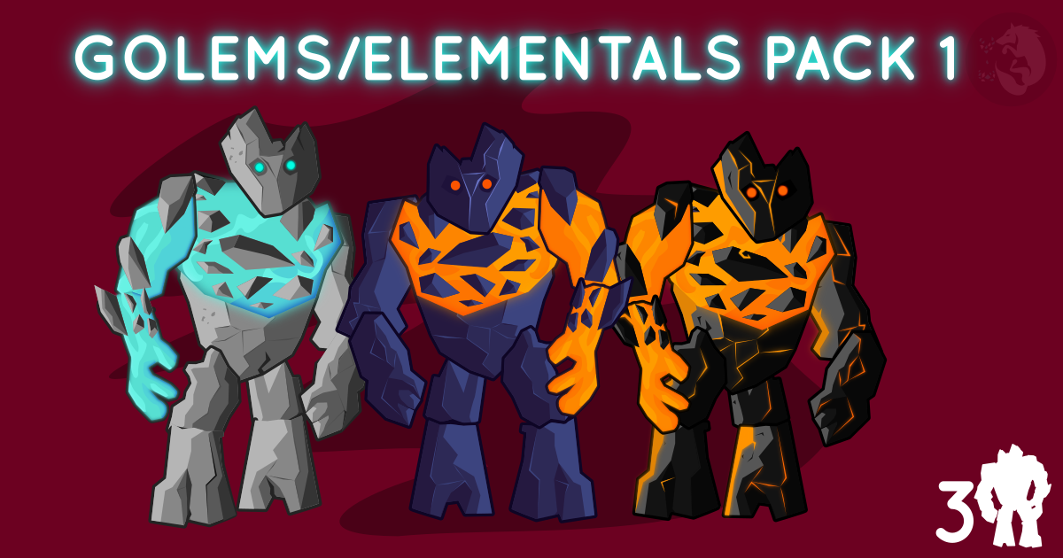 Golems/Elementals Pack 1 | 2D 캐릭터 | Unity Asset Store
