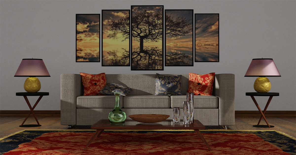 Simple Living Room | 3D Interior | Unity Asset Store