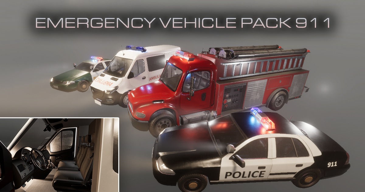 Emergency Vehicle Pack 911 | 3D Vehicles | Unity Asset Store