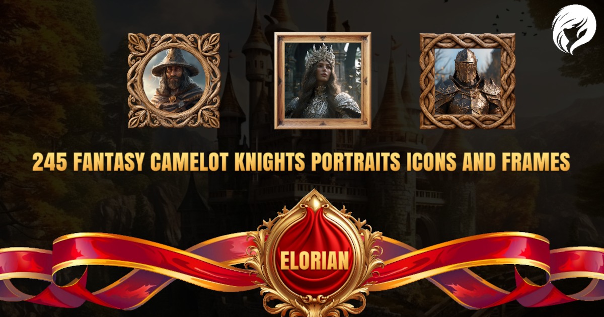 RPG Fantasy Portraits - Camelot Knights- Elorian World | 2D Icons ...