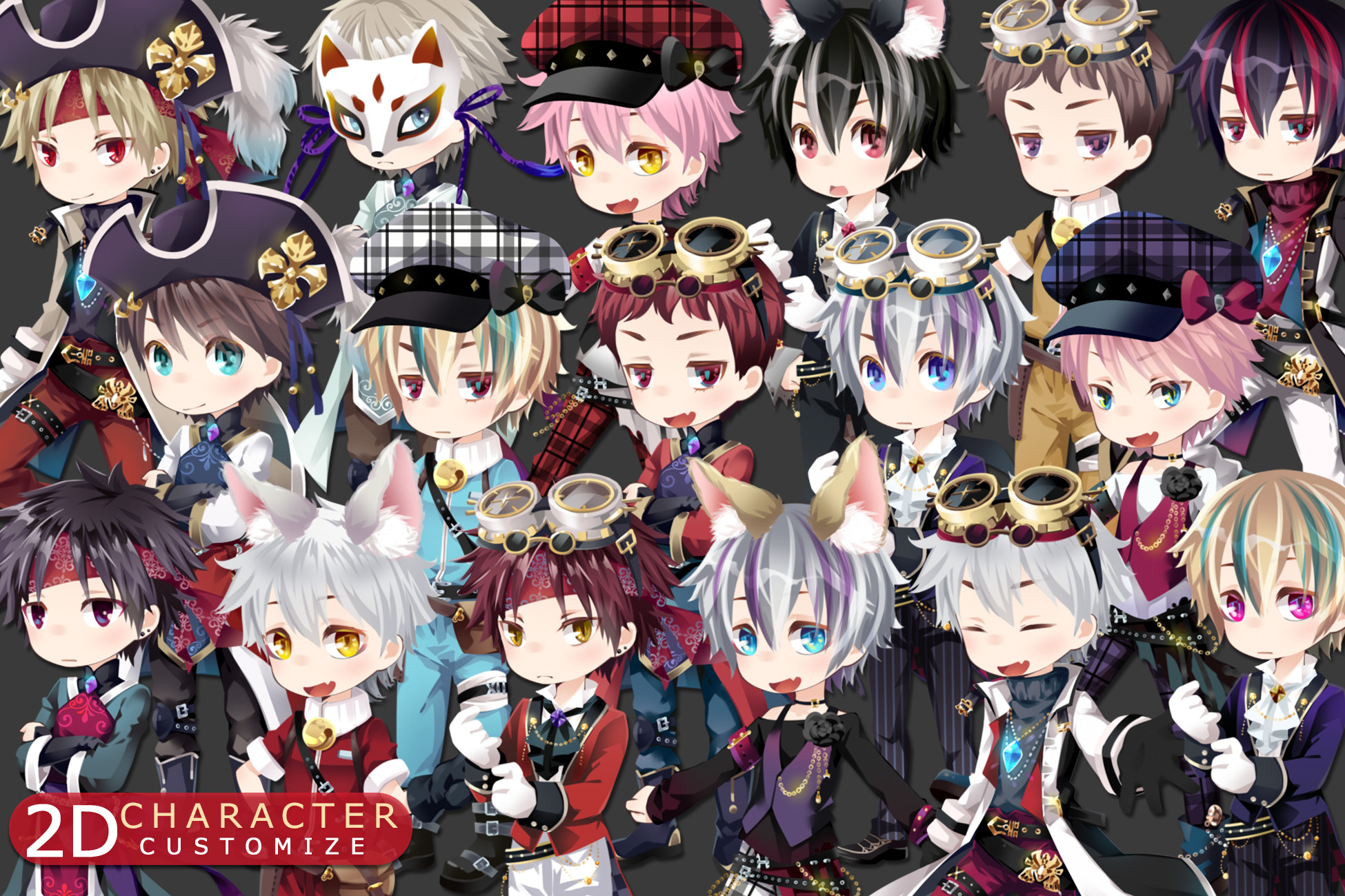 Customize Boy_ Type 1_R1 | 2D Characters | Unity Asset Store