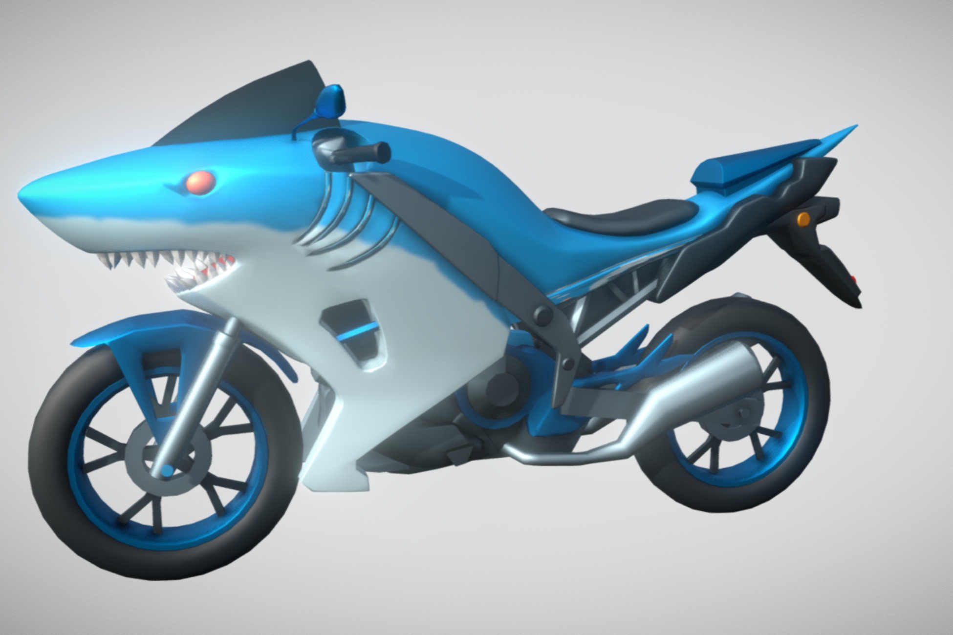 Cartoon - Shark Motorcycle | 3D Land | Unity Asset Store