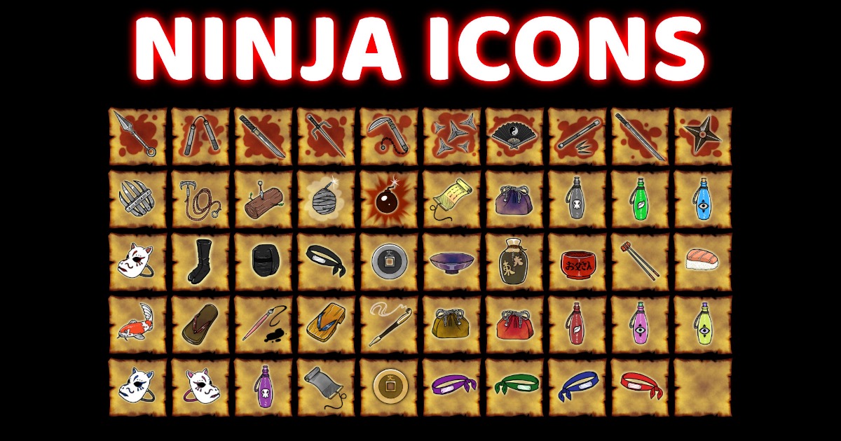 Ninja Icons | 2D Icons | Unity Asset Store