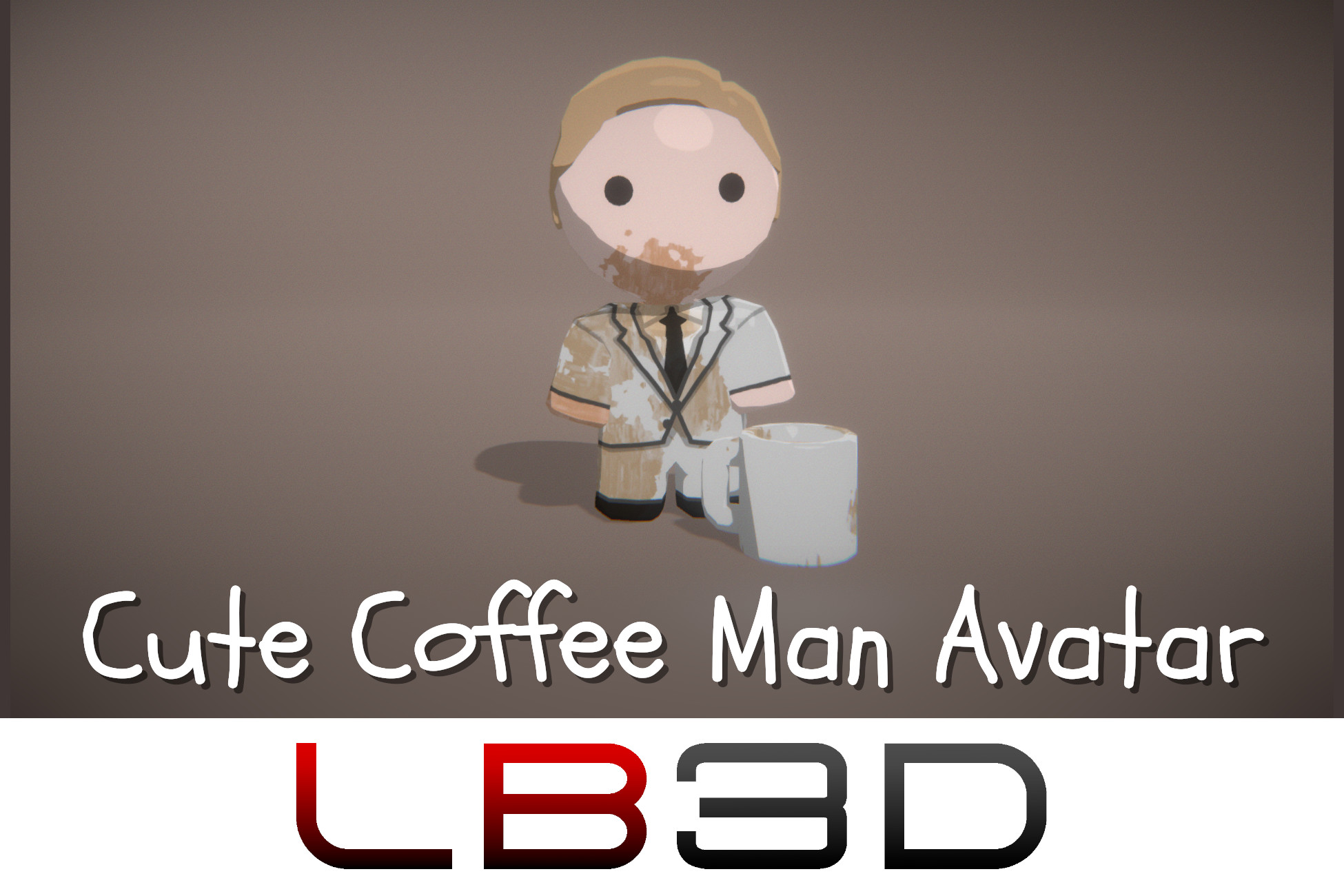 Cute Business Man with Coffee Avatar | 3D Characters | Unity Asset Store