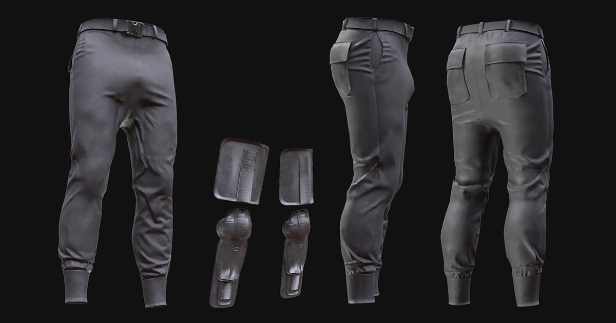 10 Military Armored Pants - Male/Female - Rigged Humanoid Skeleton | 3D ...