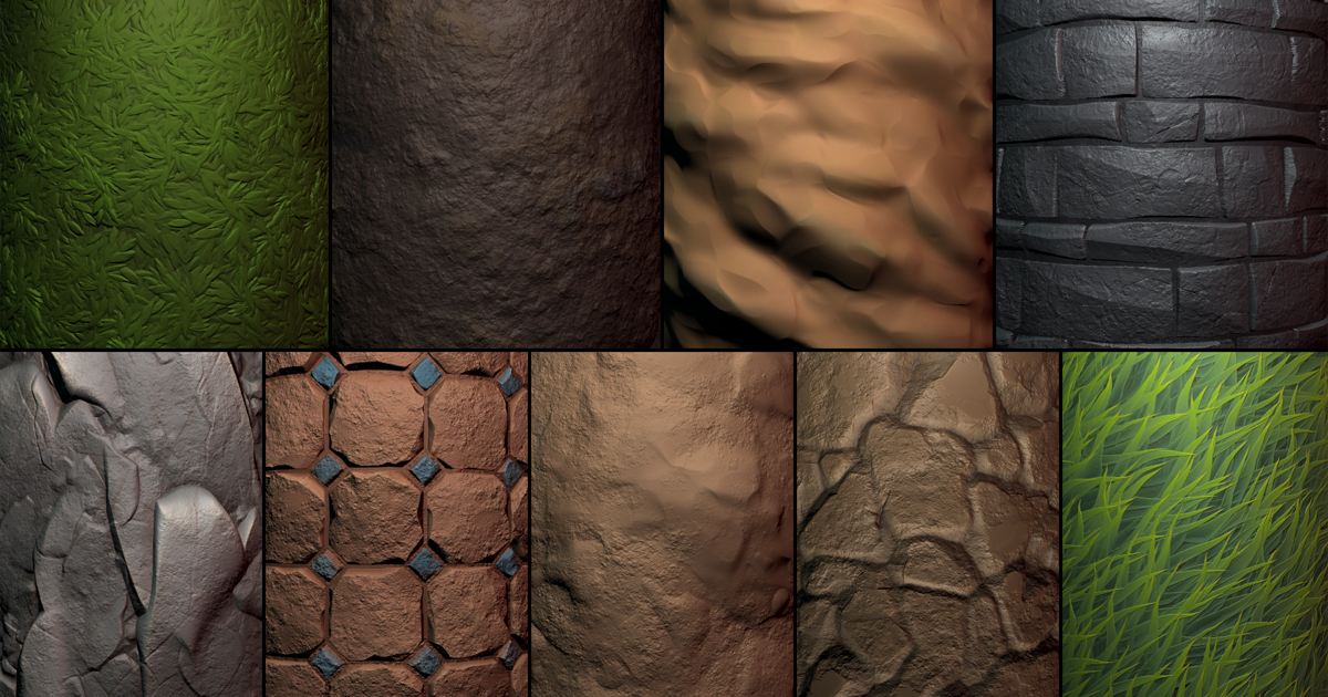 Another Stylized Material Collection 1 | 2D Textures & Materials ...