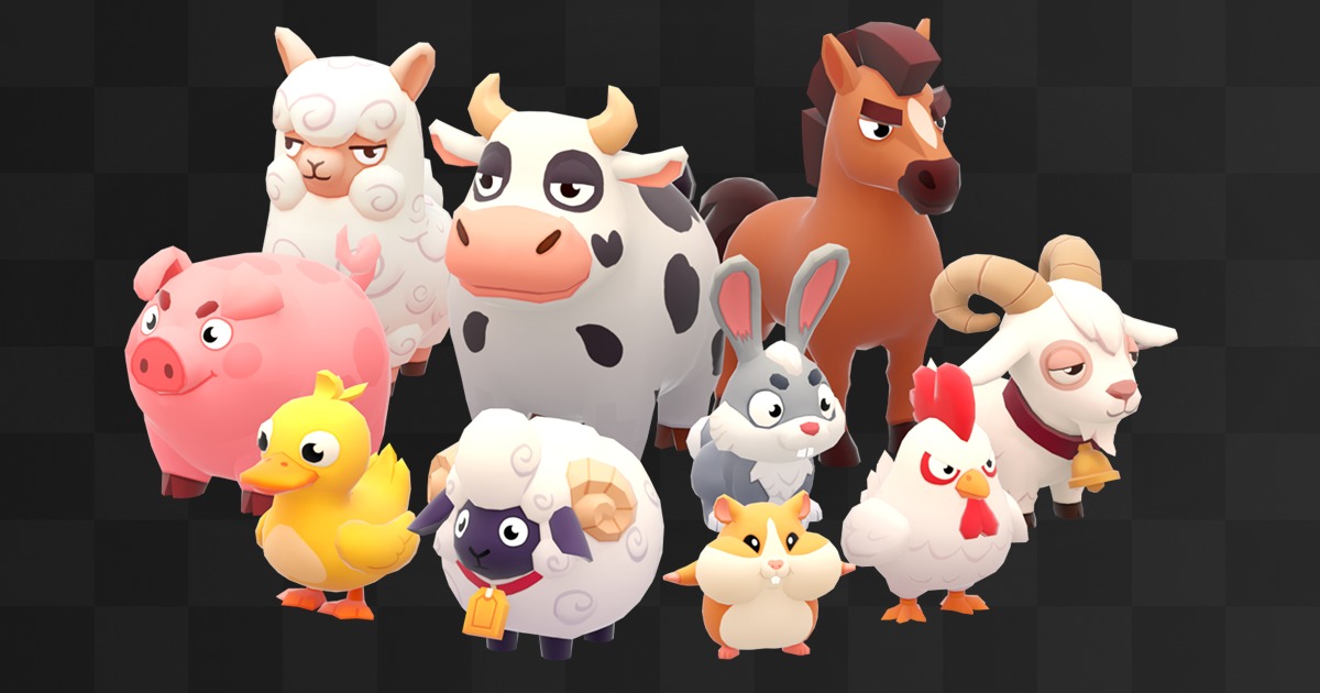 Stylized Farm Animals Pack - Low poly | 3D Animals | Unity Asset Store
