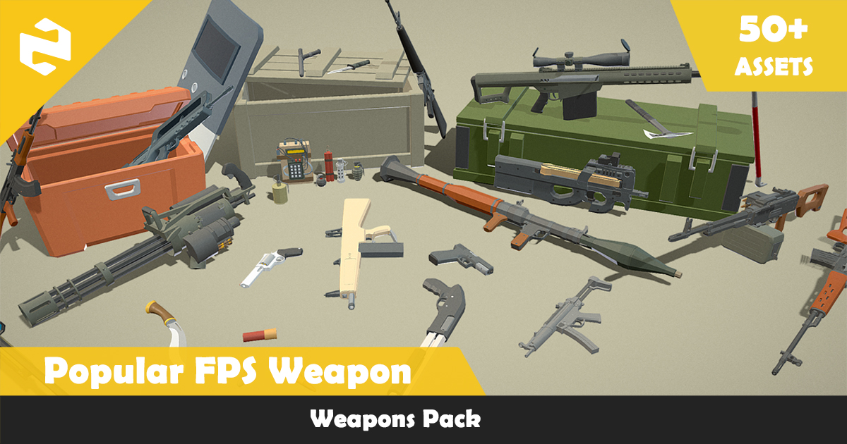 Weapons Pack - Popular FPS Weapon | 3D Weapons | Unity Asset Store