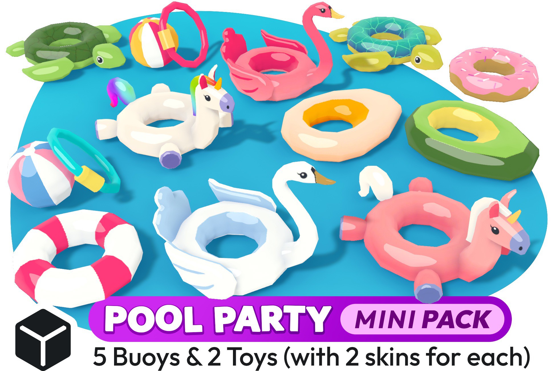 Pool Party Mini Pack | 3D Exterior | Unity Asset Store