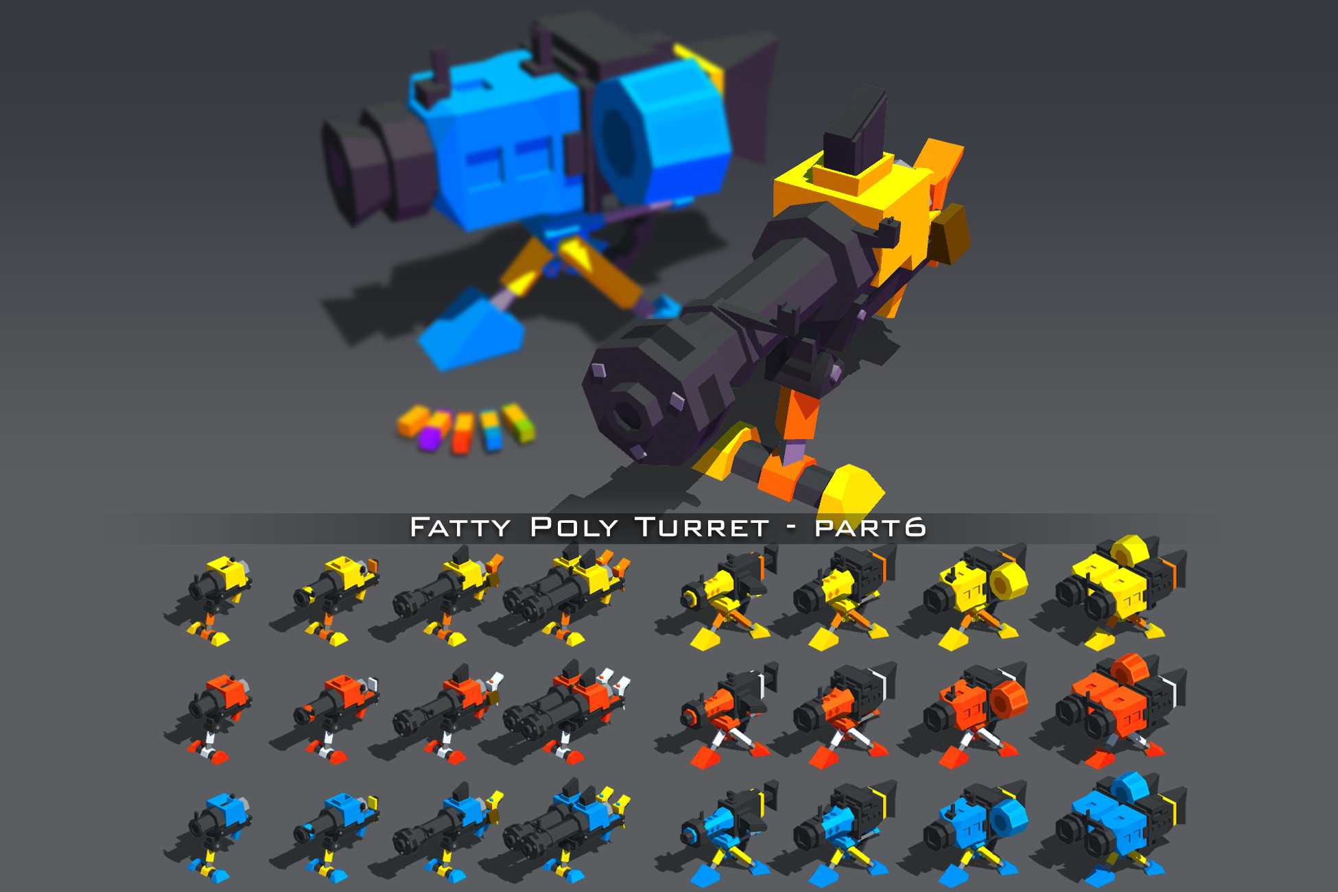 Fatty Poly Turret Part6 | 3D 무기 | Unity Asset Store