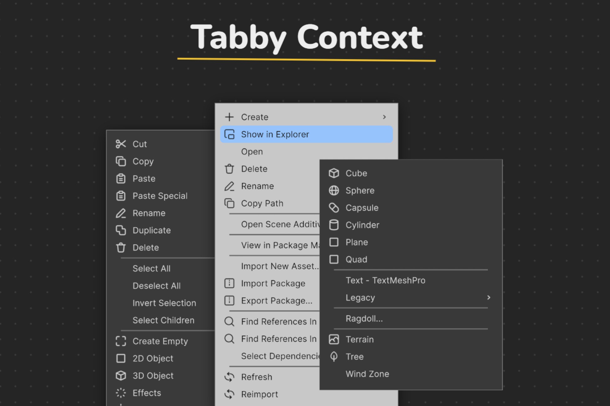 Tabby Context - Enhanced Context Menus | Utilities Tools | Unity Asset Store