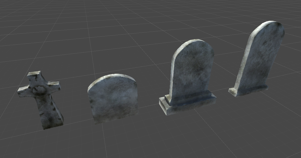 Tombstones Set | 3D Exterior | Unity Asset Store