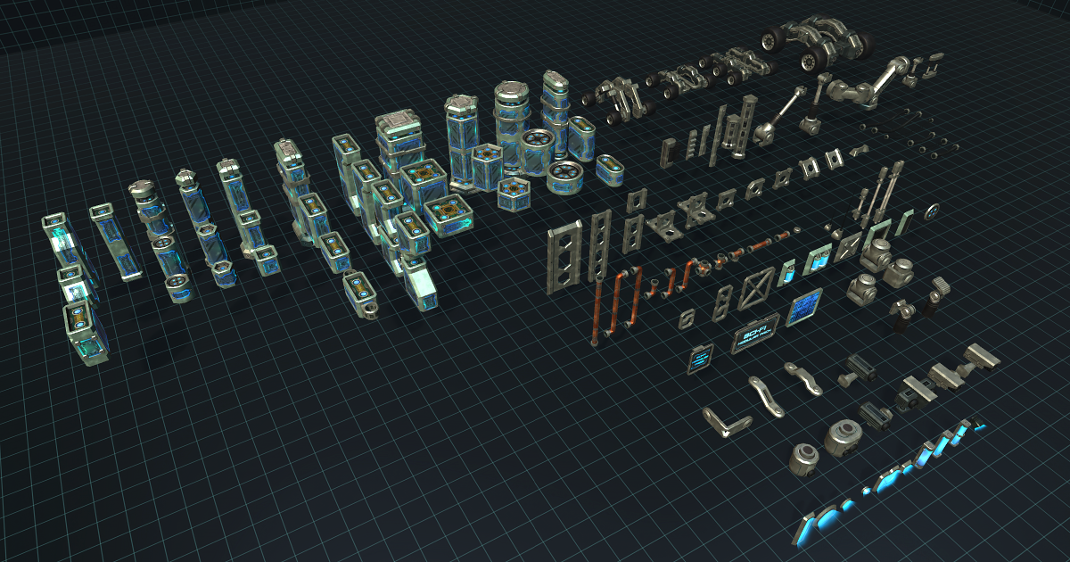 SCI-FI Modular Kitbash | 3D Sci-Fi | Unity Asset Store