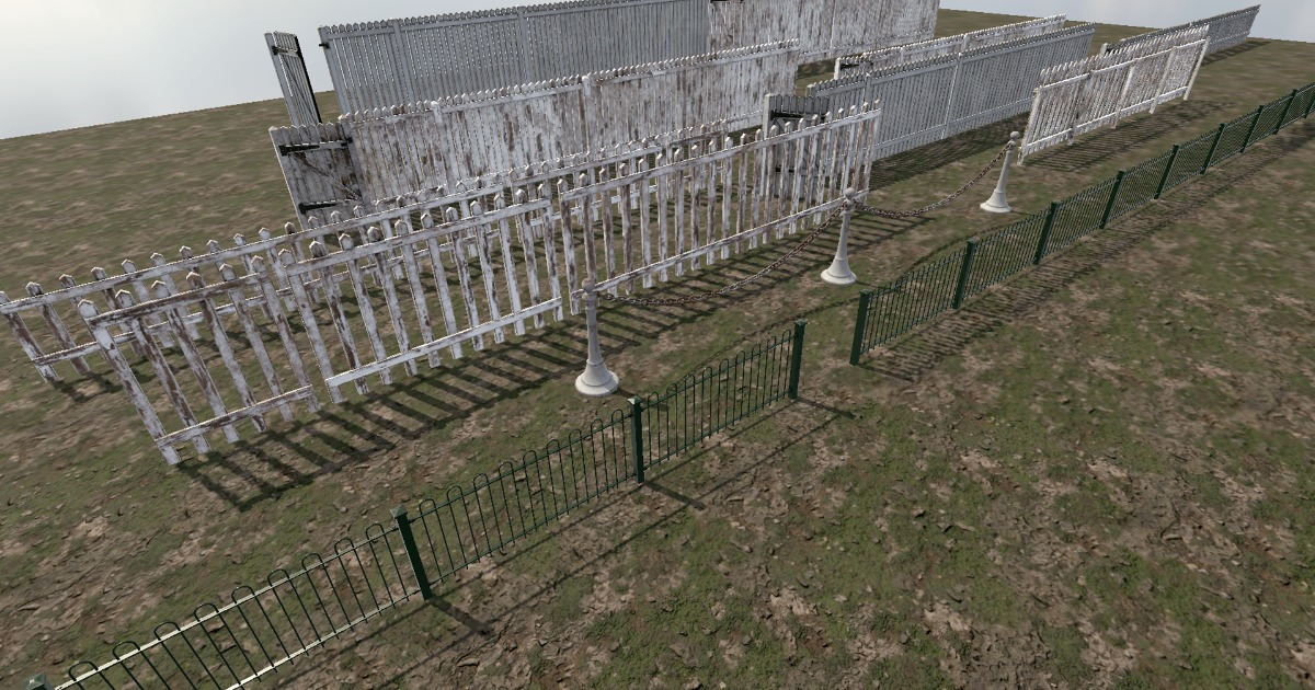 Modular Picket Fencing | 3D Props | Unity Asset Store