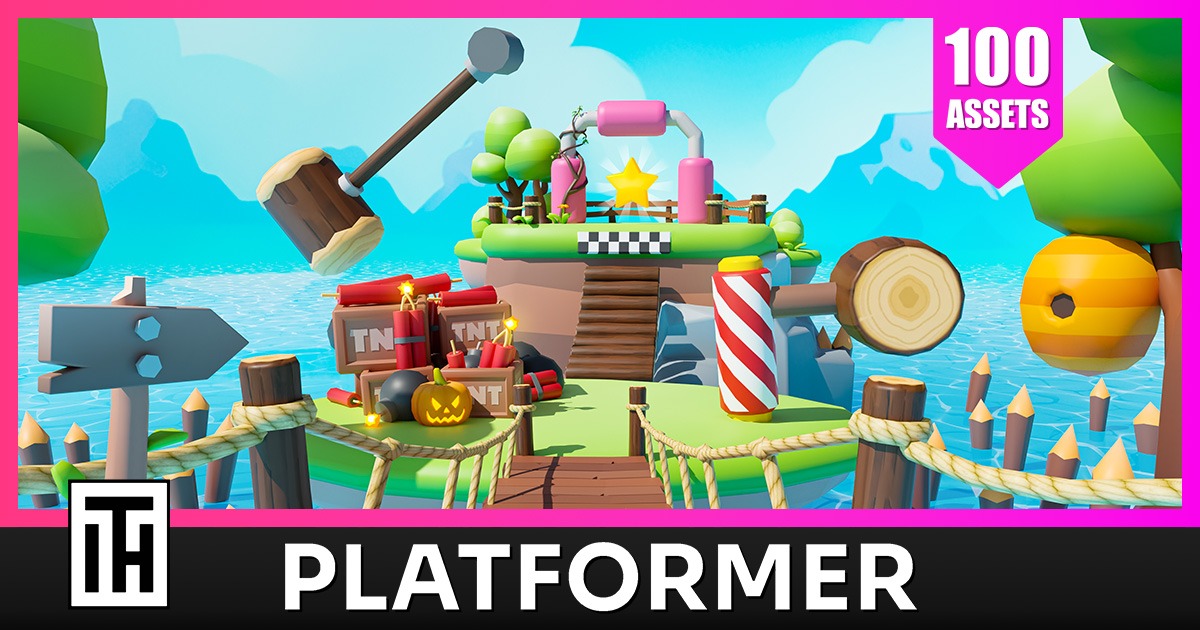 Platformer Deathrun - Low Poly 3D Models Pack | 3D Environments | Unity Asset Store