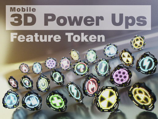 Mobile Power Ups Feature Token | 3D Props | Unity Asset Store