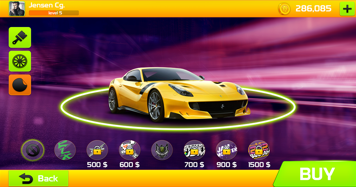 Racing Game Graphics CxS (GUI Skin 11) | 2D GUI | Unity Asset Store