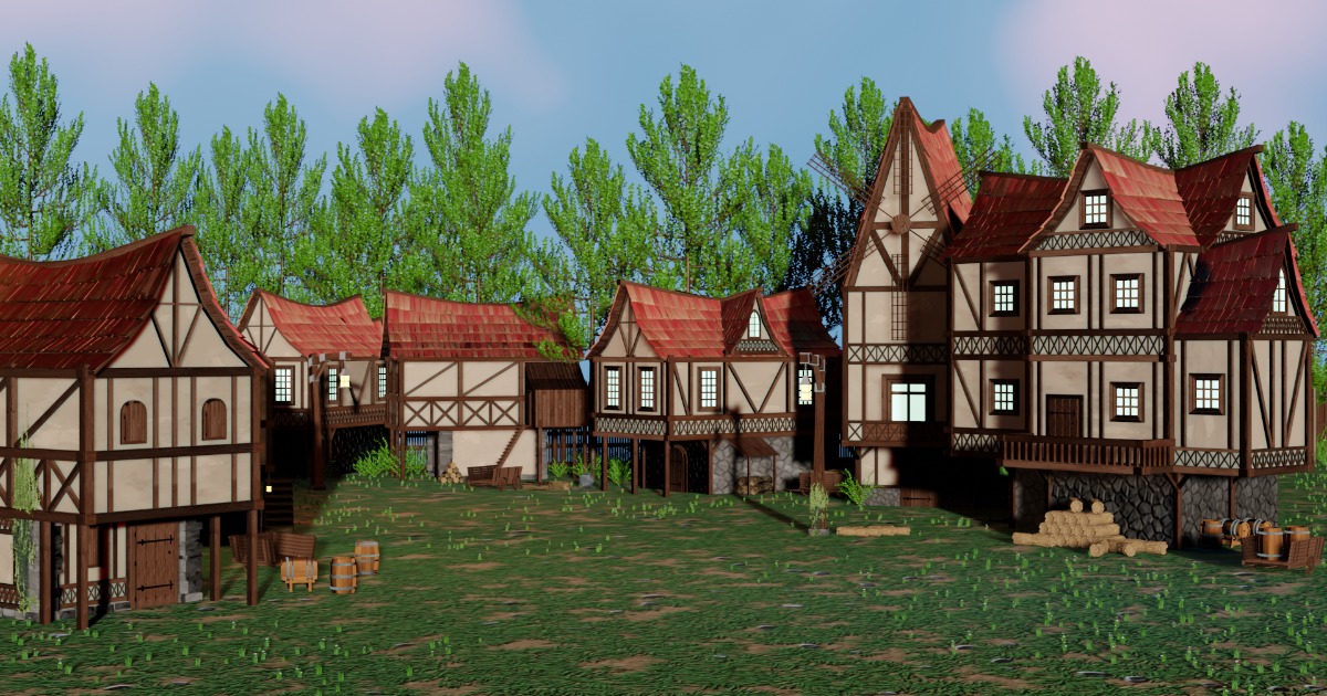 Stylized Houses | 3D Environments | Unity Asset Store