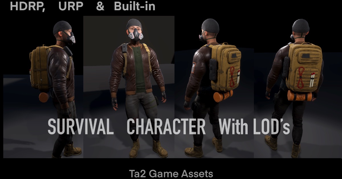 Survival Character - LOD's | 3D Humanoids | Unity Asset Store