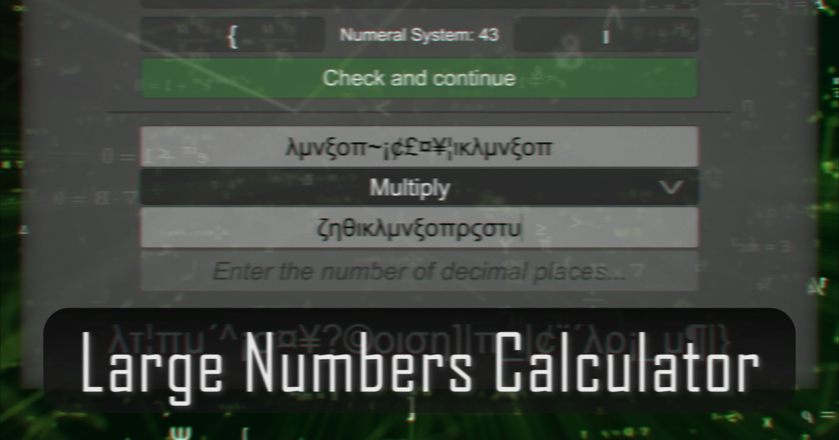 Large Numbers Calculator Utilities Tools Unity Asset Store Large Numbers Calculator Utilities Tools Unity Asset Store