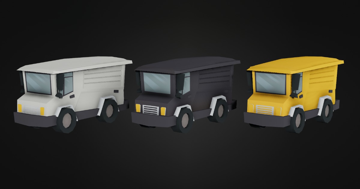 Low Poly Vehicle - Van | 3D Vehicles | Unity Asset Store