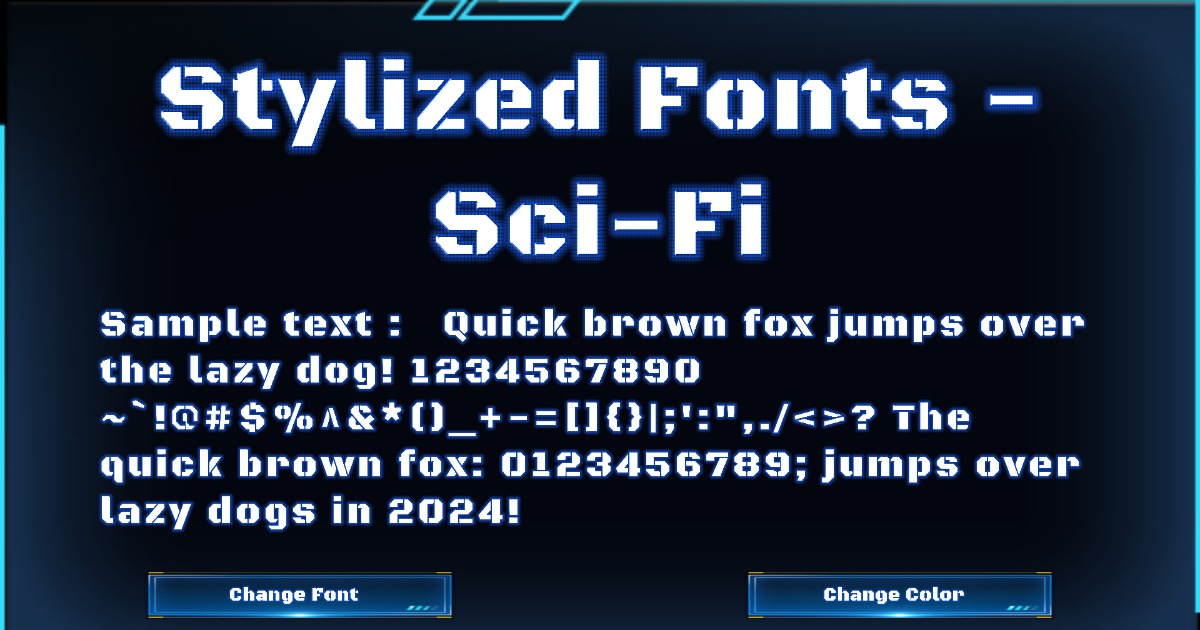 Stylized Fonts - Sci-Fi | 2D Fonts | Unity Asset Store