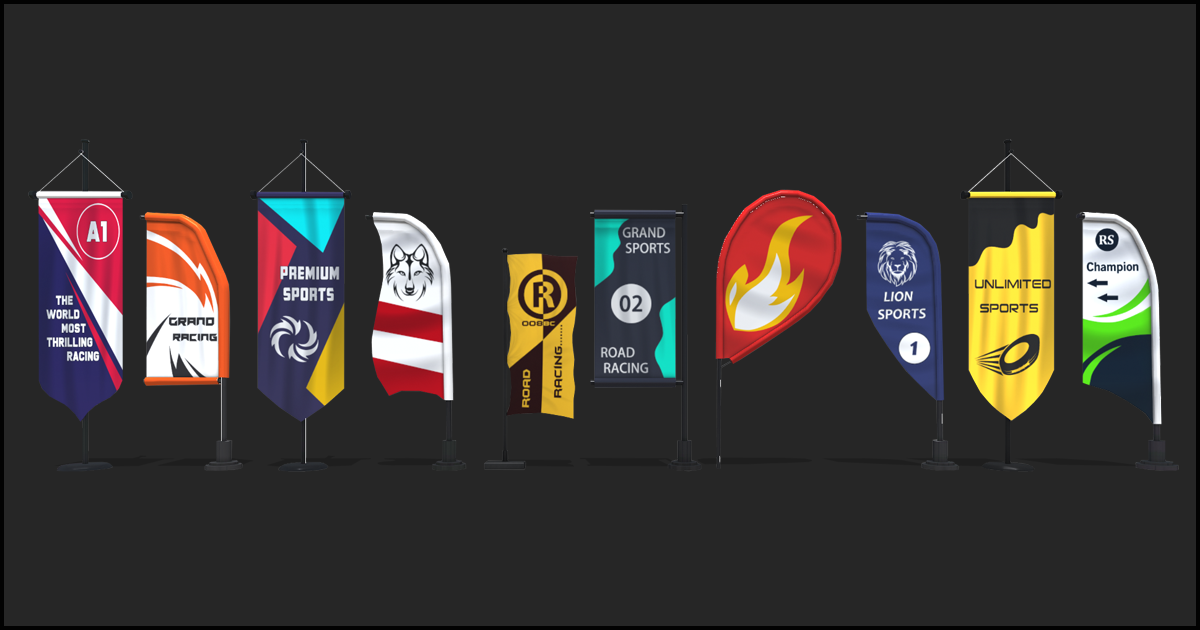 Racing Flags Bundle | 3D Props | Unity Asset Store