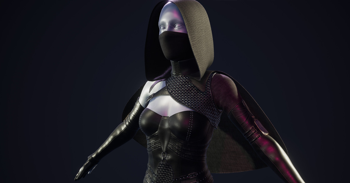 Crimsoneye Outfit Female from Tafi | 3D Clothing | Unity Asset Store