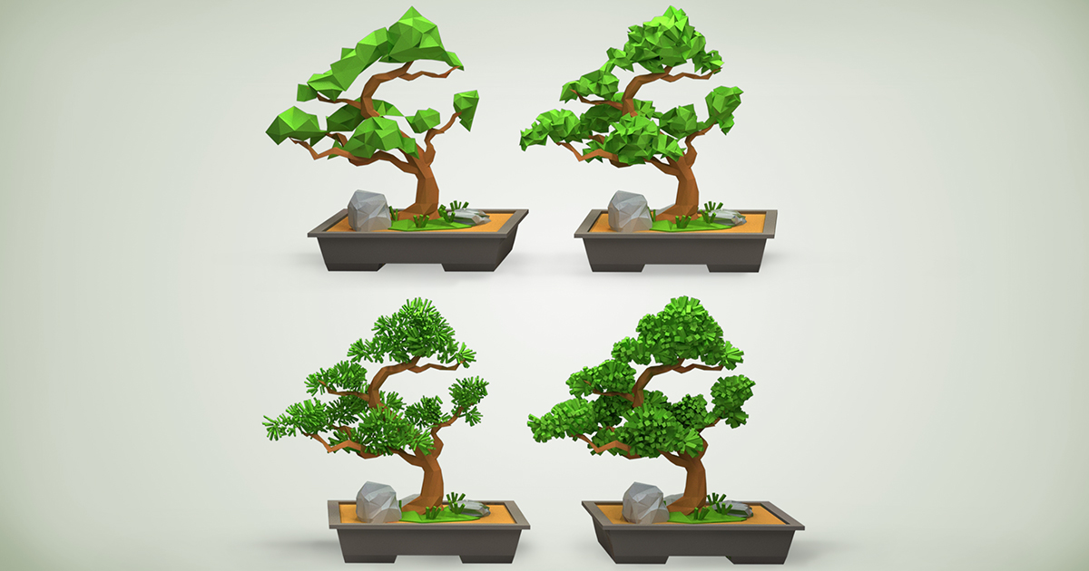 Bonsai Low Poly Style | 3D Plants | Unity Asset Store