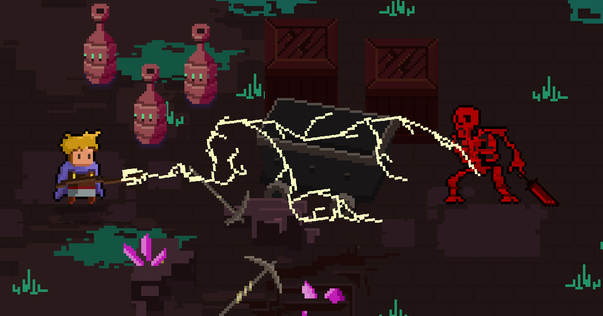 Realistic 2D Retro/Pixelized Lightning Bolts | Particles/Effects ...