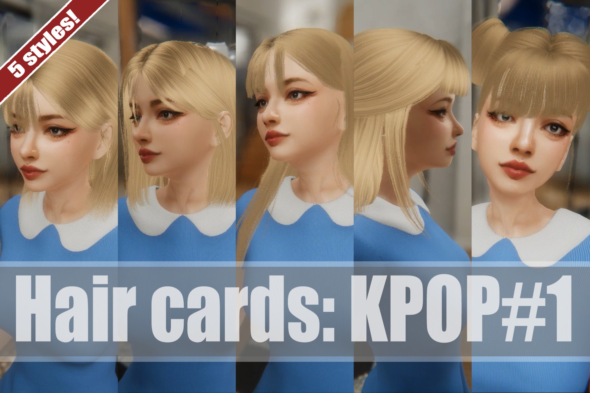 KPop Hairstyles #1 | 3D Humanoids | Unity Asset Store