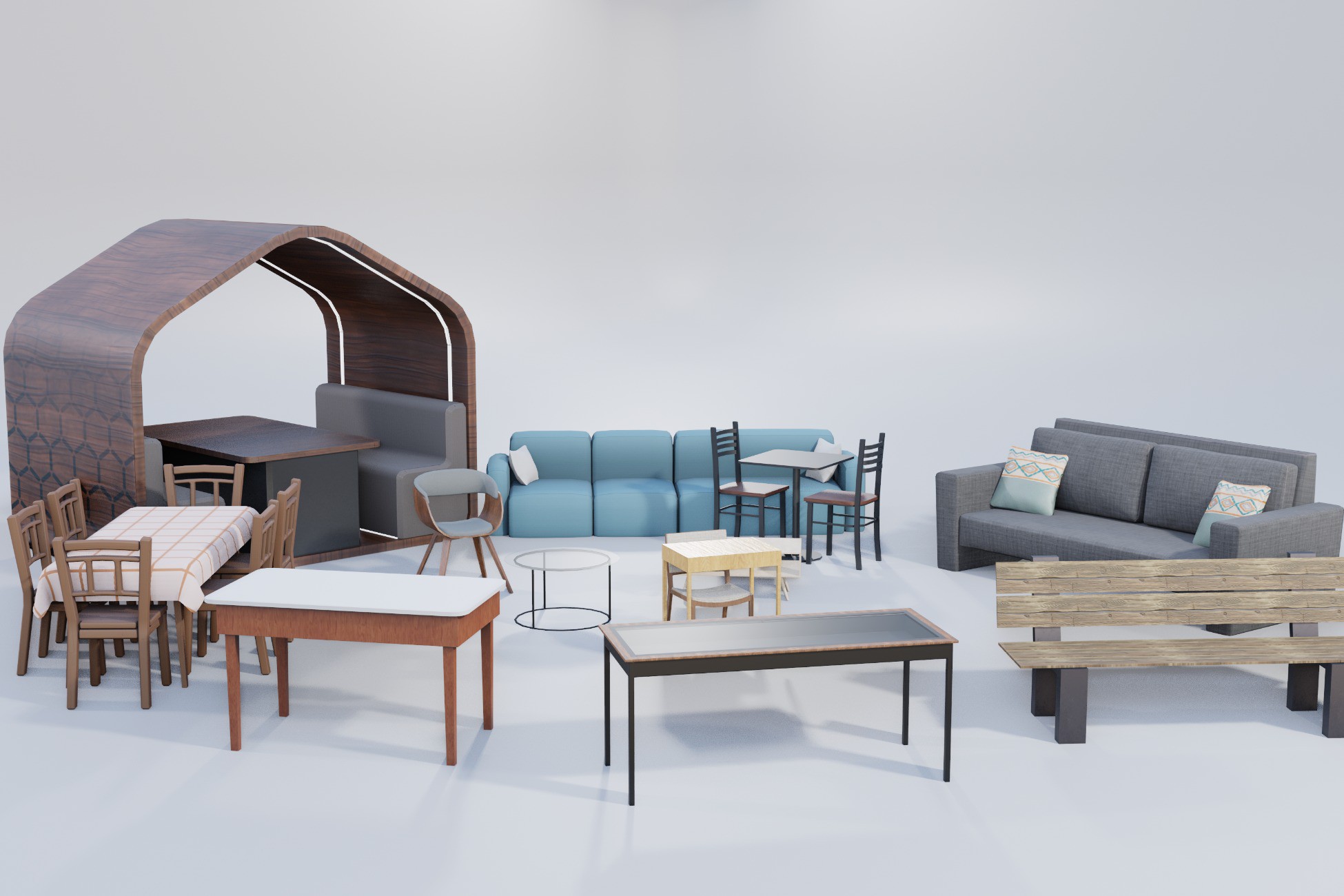HW Furniture Pack Vol-1 | 3D Furniture | Unity Asset Store