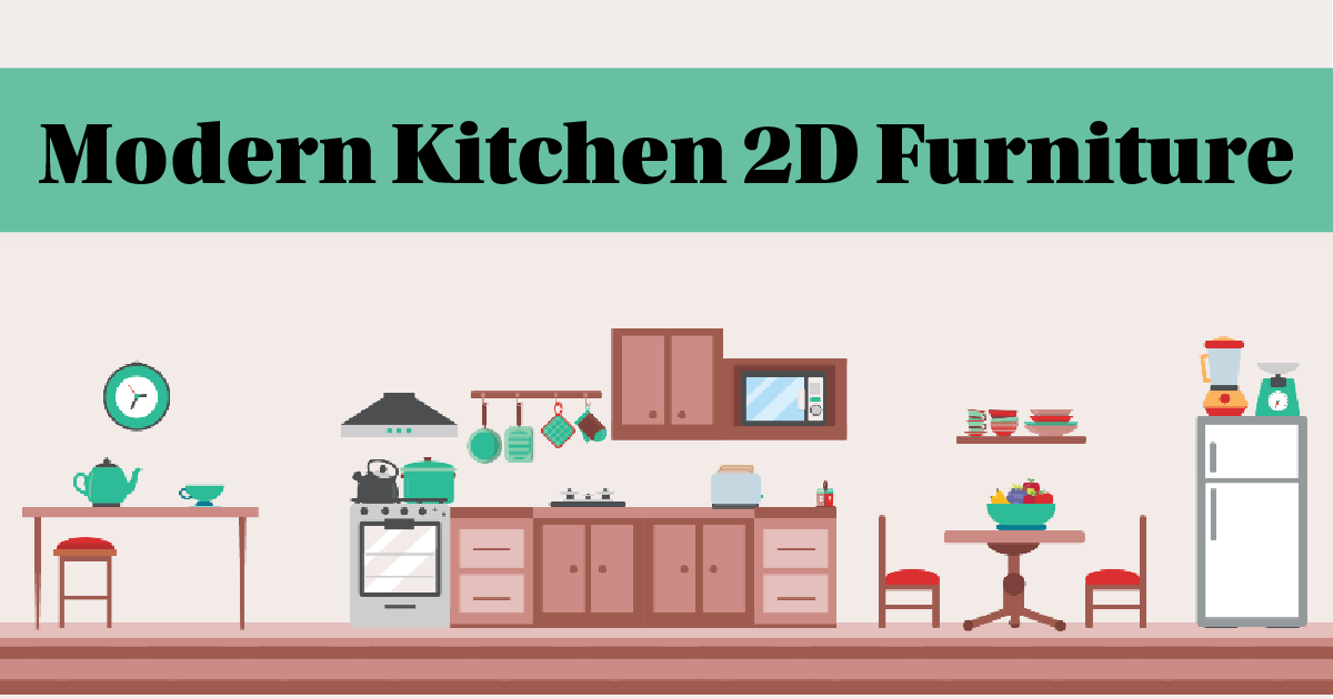 Modern 2D Platformer Kitchen Furniture | 2D Environments | Unity Asset Store