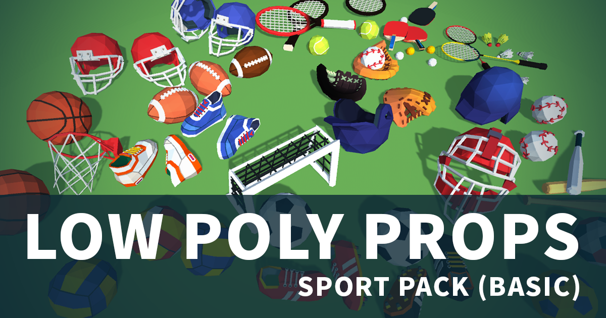 3D Sport Low poly models | 3D Props | Unity Asset Store