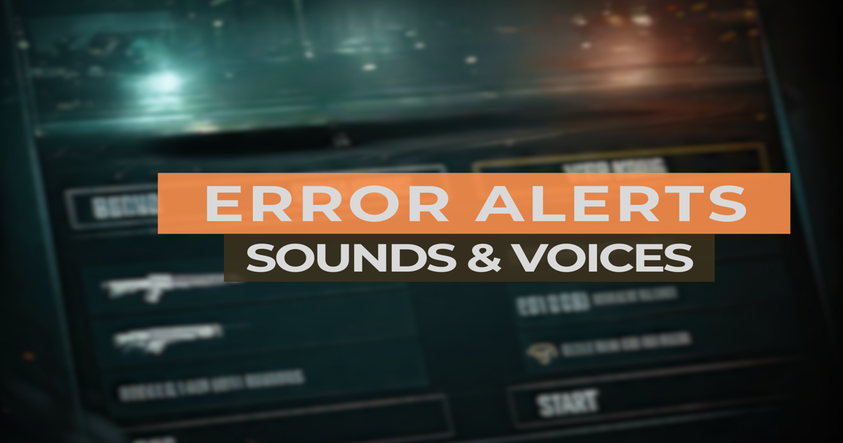 ERROR ALERTS: SOUNDS & VOICES | Audio Sound FX | Unity Asset Store