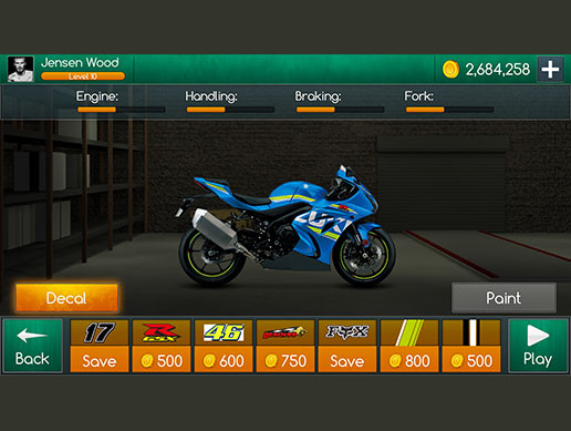 Bike Racing Graphics CxS (GUI Skin 4) | 2D GUI | Unity Asset Store